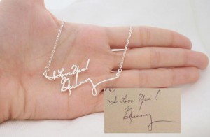 14 Amazing Handwritten Jewelry Gift Ideas Using Your Actual Handwriting!