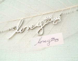 14 Amazing Handwritten Jewelry Gift Ideas Using Your Actual Handwriting!