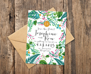 22 Amazing Greenery Botanical Wedding Invitations