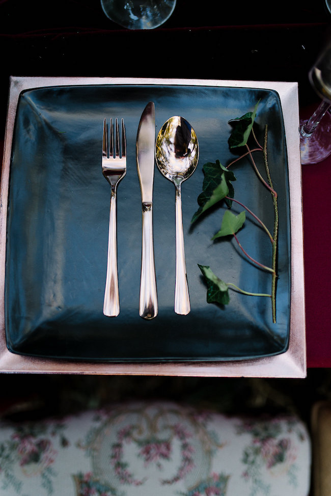 Dramatic Red and Black Forest Wedding full of Mystery + Magic