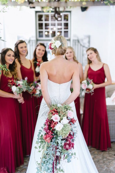 Elegant Marsala + Gold Farm Wedding {Debbie Lourens Photography}