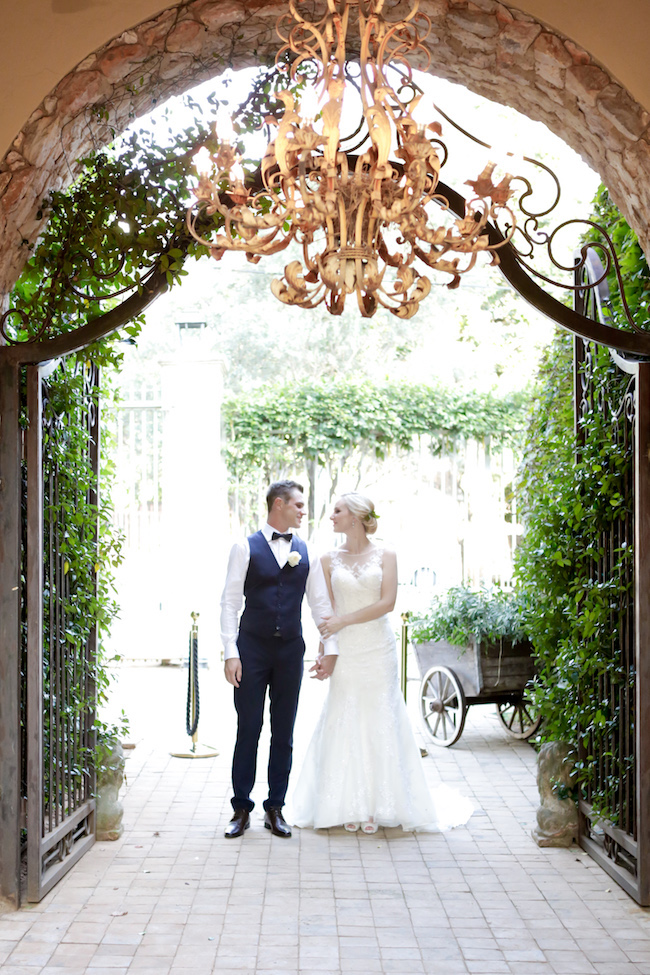 Mesmerizing, Twinkling Outdoor Night Wedding Ceremony {Nola Photography}