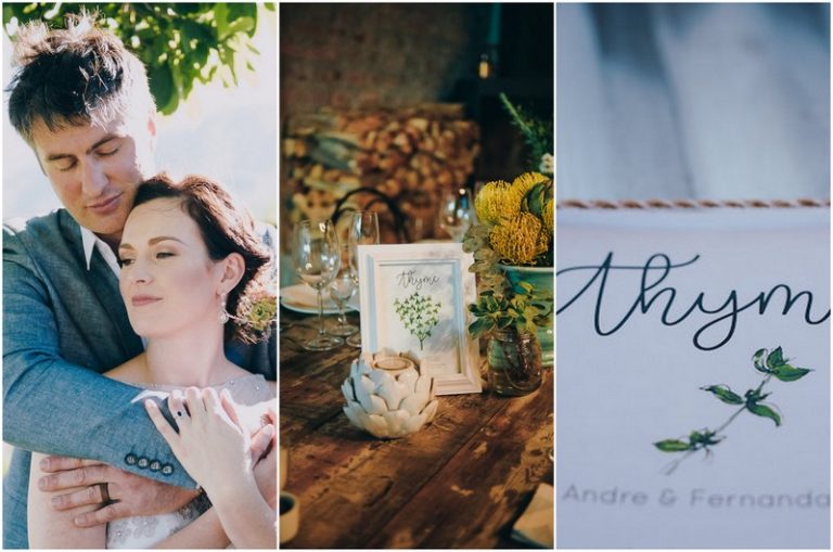 Beautiful Rustic Herb Wedding with Home Grown Herbs + Flowers!