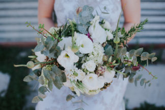 Beautiful Rustic Herb Wedding with Home Grown Herbs + Flowers!