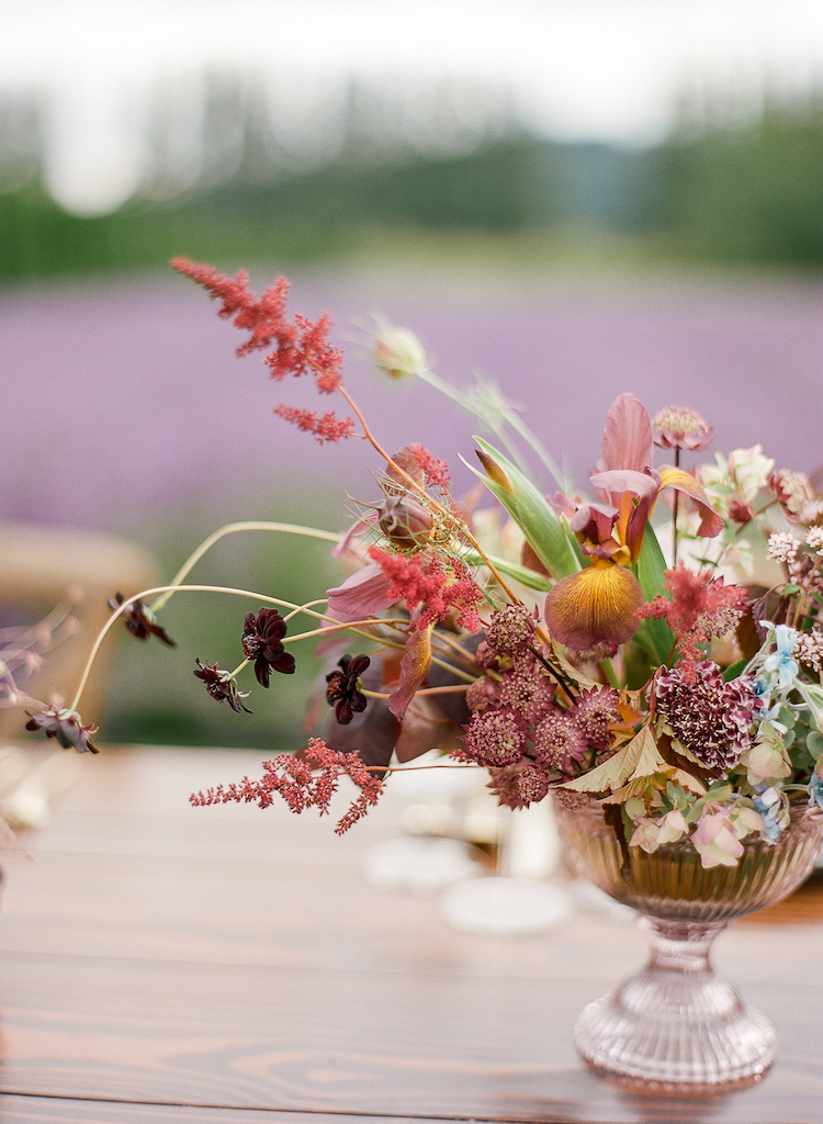Elegant Lavender Wedding Theme with Organic Fall Accents