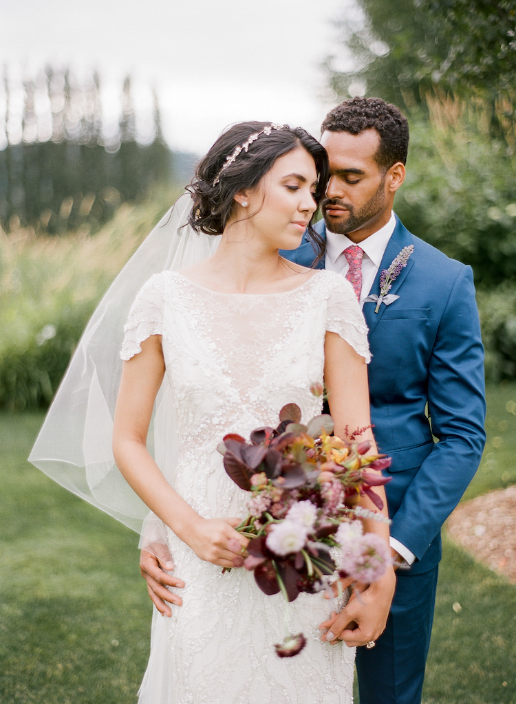 Elegant Lavender Wedding Theme with Organic Fall Accents