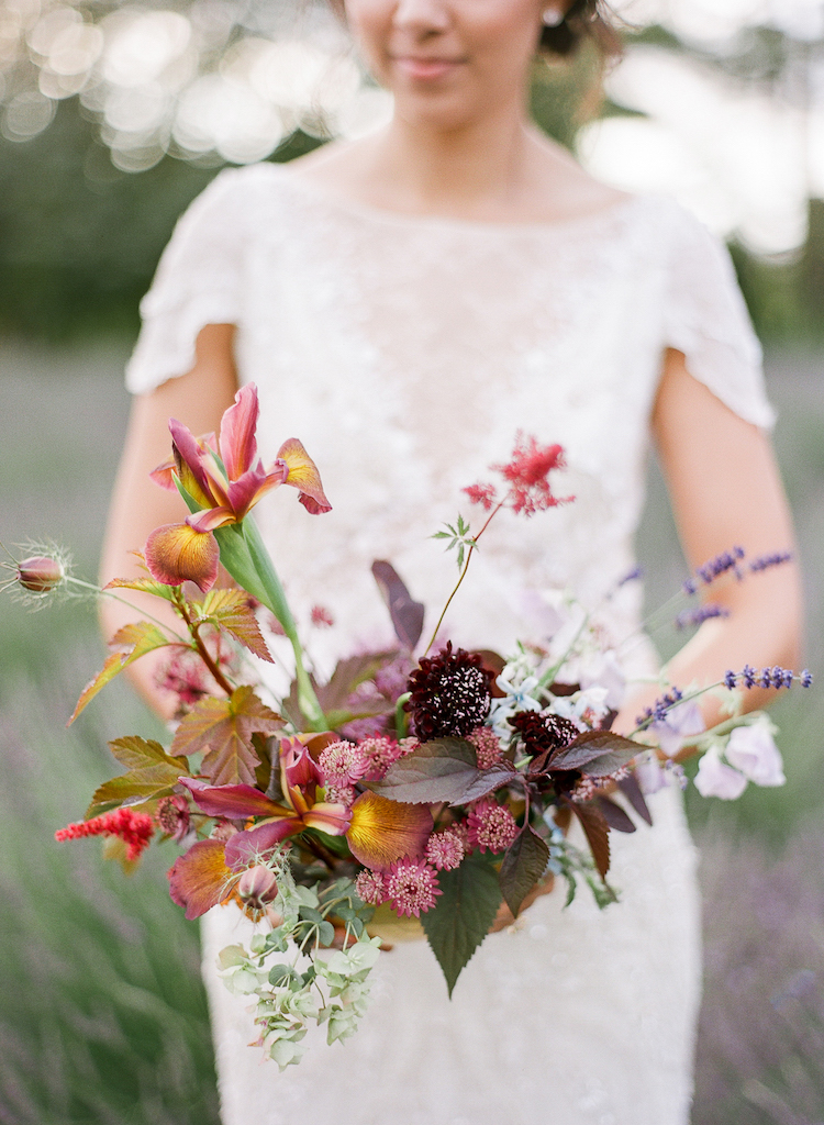 Elegant Lavender Wedding Theme with Organic Fall Accents