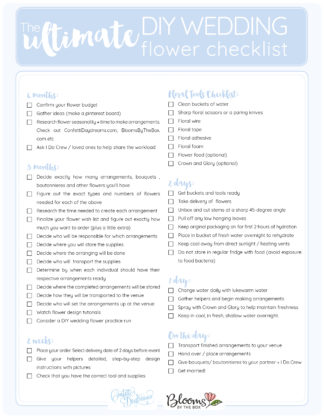 The Ultimate DIY Wedding Flower Checklist (Printable)