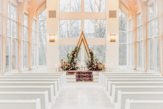 Boho Wedding at Oklahoma's Glass Chapel with Macrame Deets