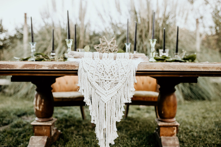 Intimate Airstream Wedding with Geode + Macrame Details