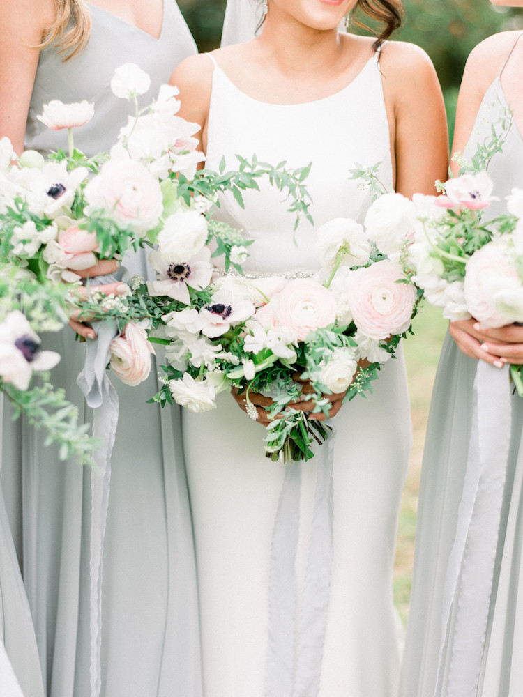 Beautifully Romantic Slate Blue + Blush Pink Spring Wedding