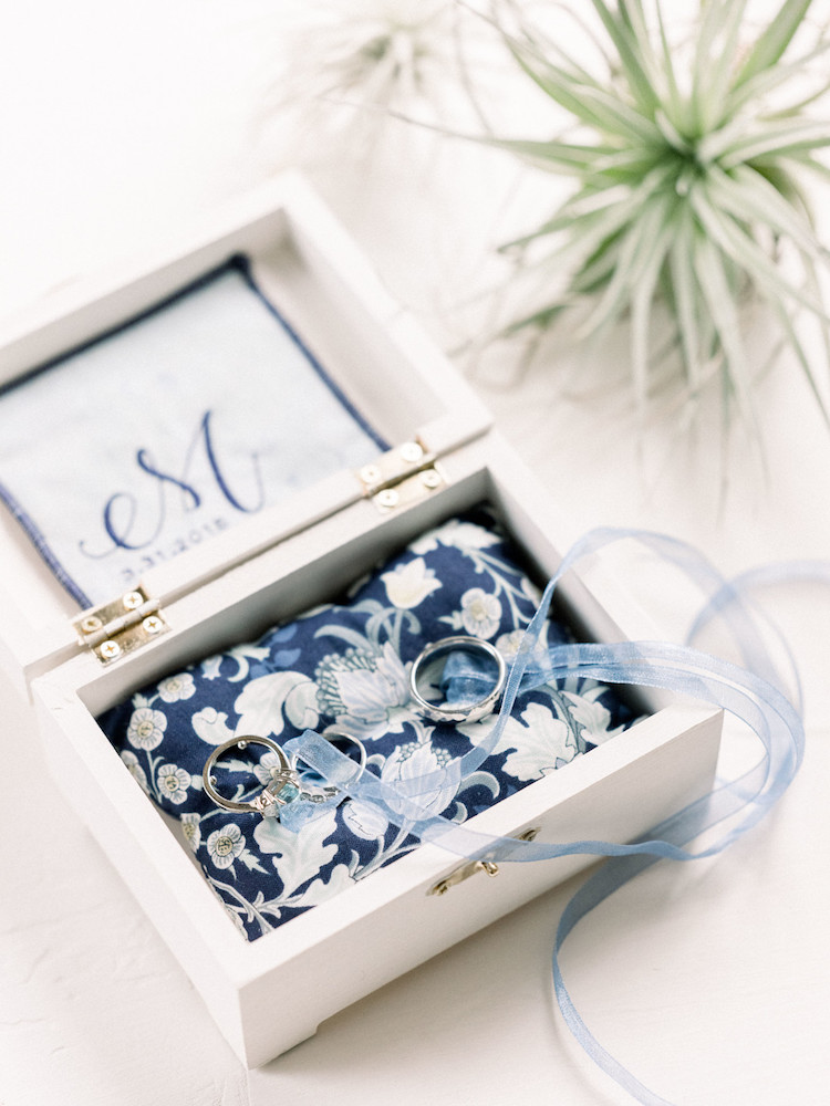 Beautifully Romantic Slate Blue + Blush Pink Spring Wedding