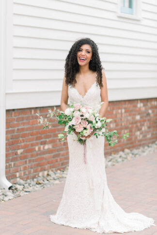 Whimsically Romantic Light Pink + Gold Spring Wedding Details