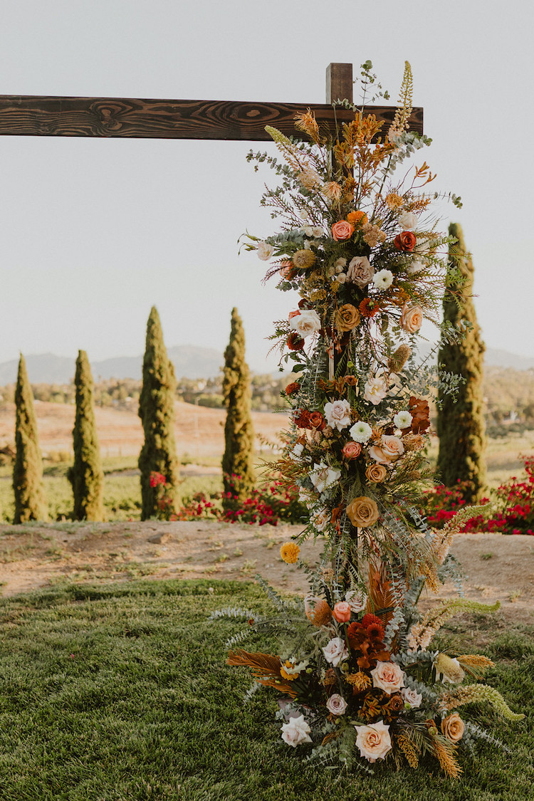 Rust Terracotta + Burnt Orange Sunset Wedding at Callaway Winery