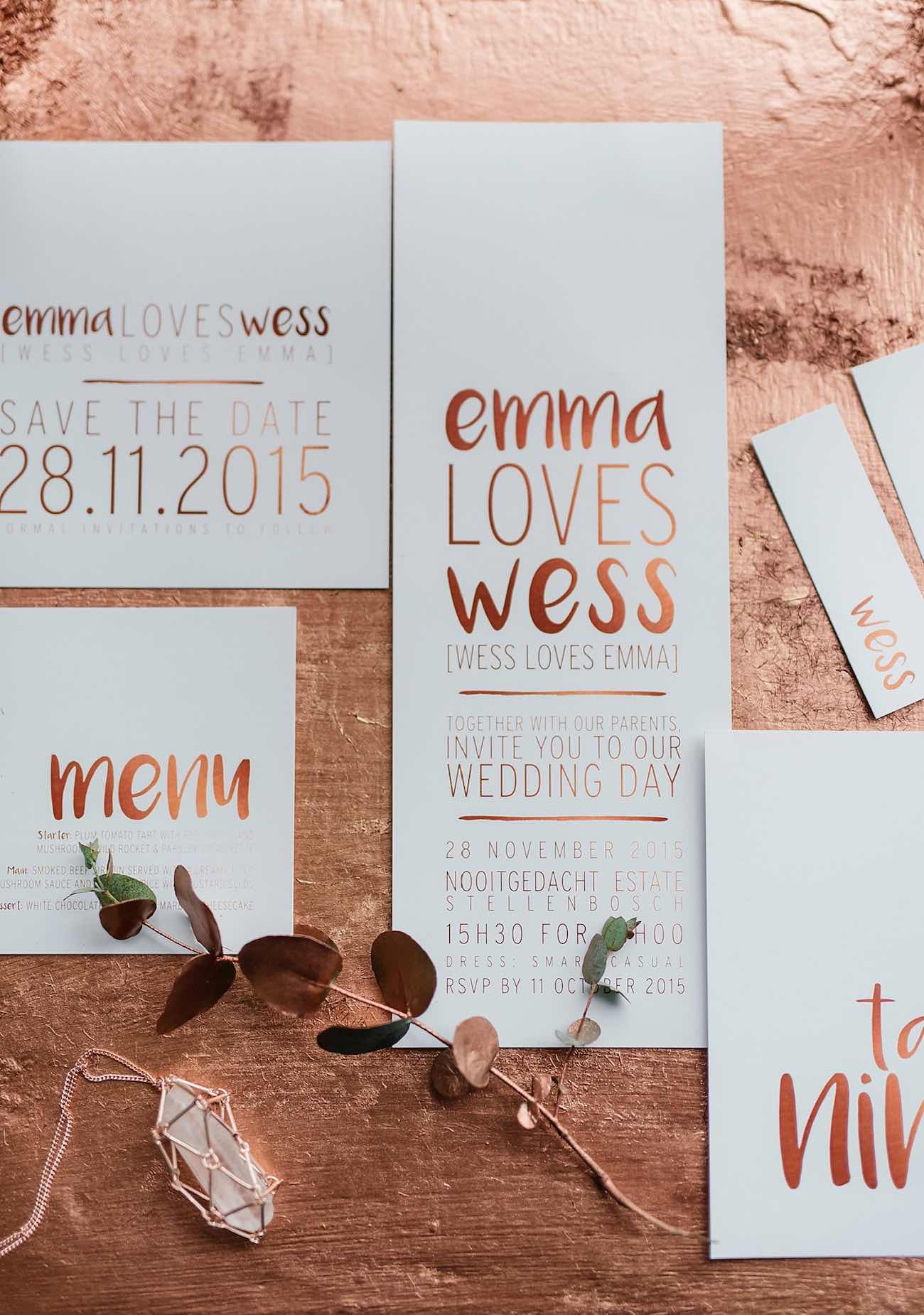 Breathtaking Copper Metallic & Blush Wedding Ideas