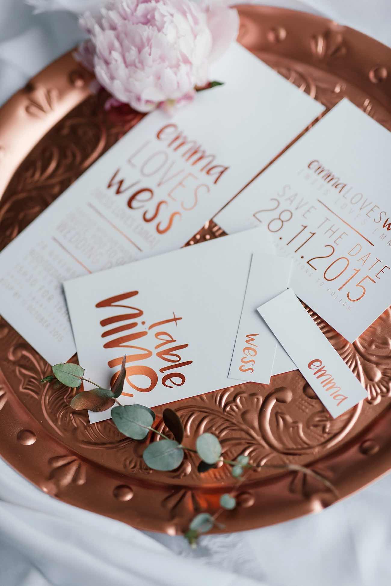 Breathtaking Copper Metallic & Blush Wedding Ideas