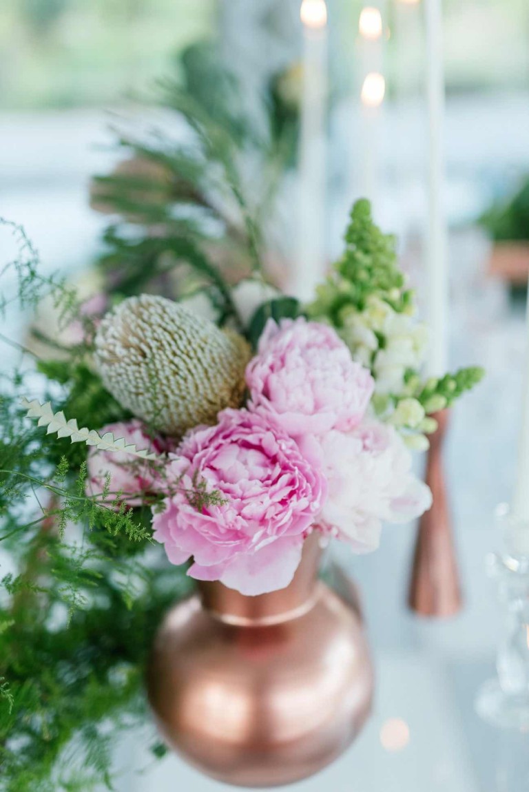 Breathtaking Copper Metallic & Blush Wedding Ideas