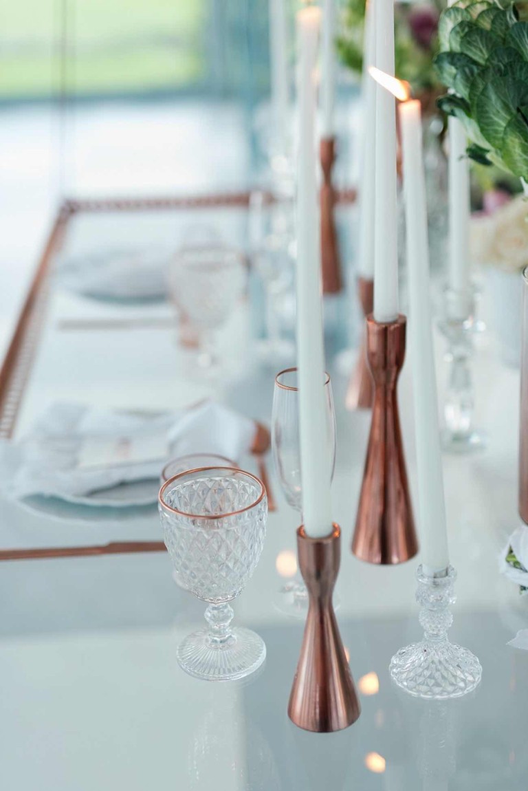 Breathtaking Copper Metallic & Blush Wedding Ideas