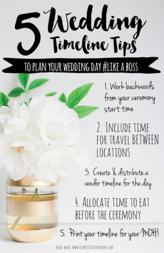 Wedding Day Timeline Advice: 5 Things Couples Need to Remember
